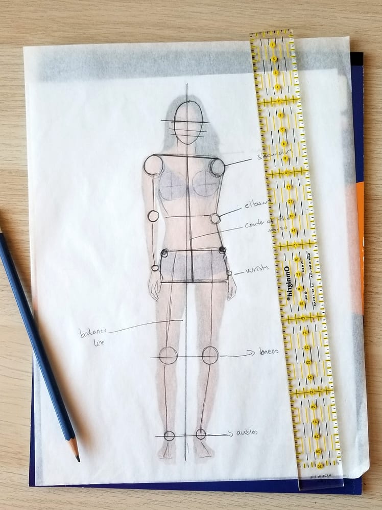 Drawing a Fashion Figure - Tracing Method | Fashionista Sketch